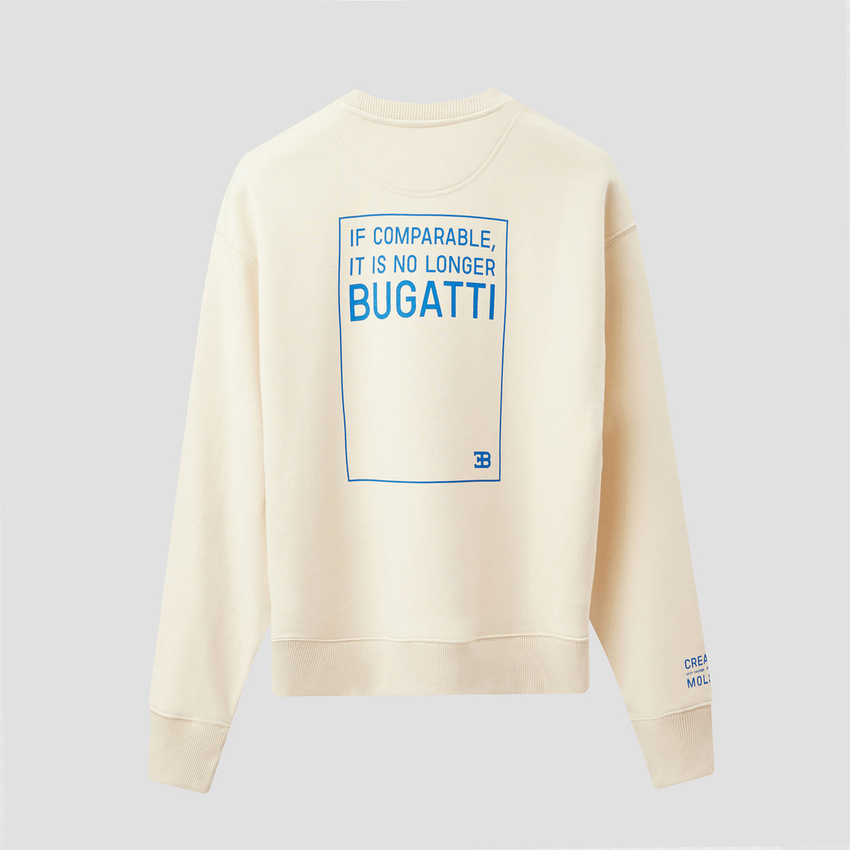 Clothing | Bugatti Logo Print Slogan Cream Sweatshirt